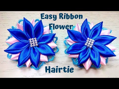 D.I.Y. | Easy kanzashi flower | how to make easy kanzashi - YouTube