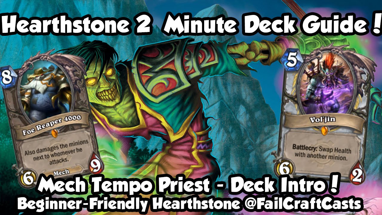 Hearthstone 2 Minute Deck Guide | Priest | Mech Priest GvG! - YouTube