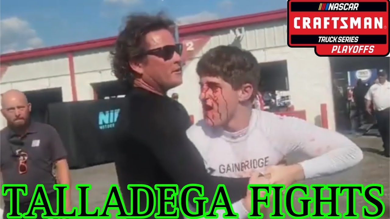 Nick Sanchez and Matt Crafton FIGHT after Truck race at Talladega, my ...