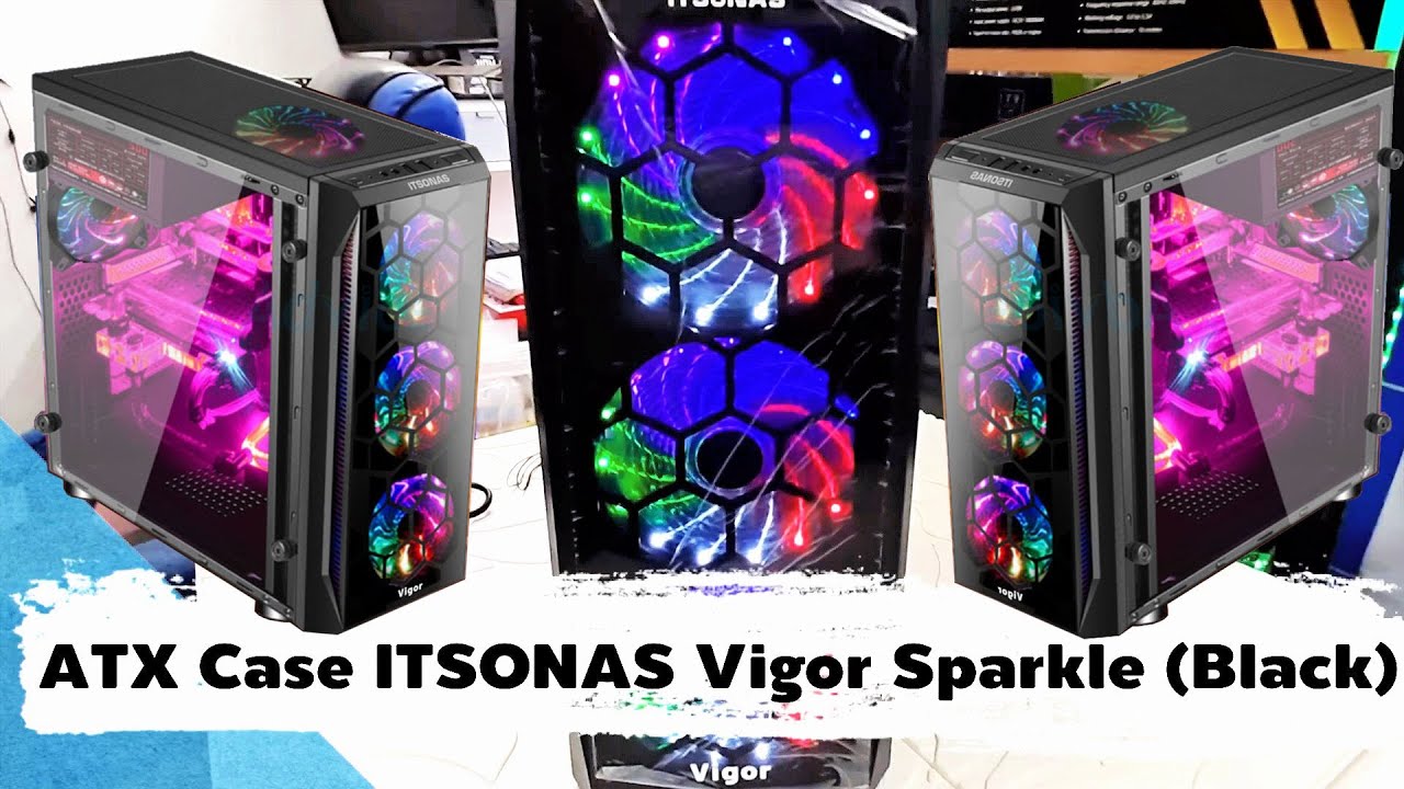 ATX Case ITSONAS Vigor Sparkle Black - YouTube