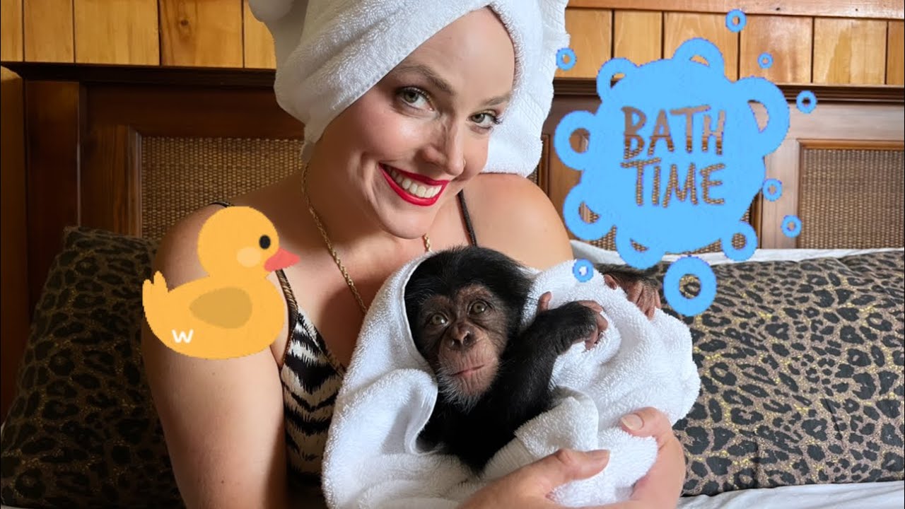 Vanara First Bath - YouTube