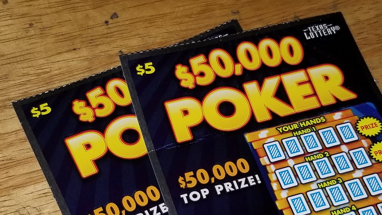 Texas Lottery Scratch Off Tickets $50,000 Poker - YouTube