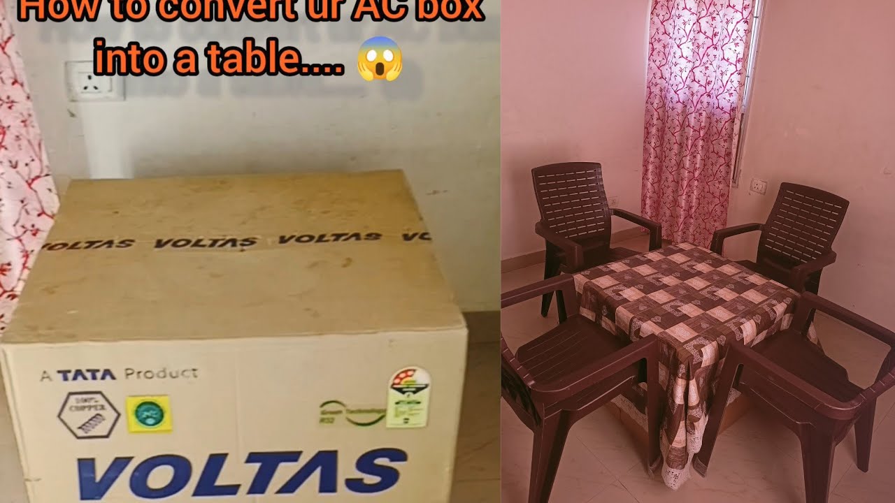 How to convert ur AC Box into a table | Best out of waste - YouTube