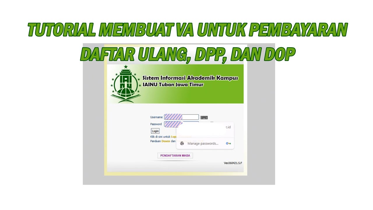 Tutorial Bayar Daftar Ulang, DPP, dan DOP untuk Mahasiswa Baru - YouTube