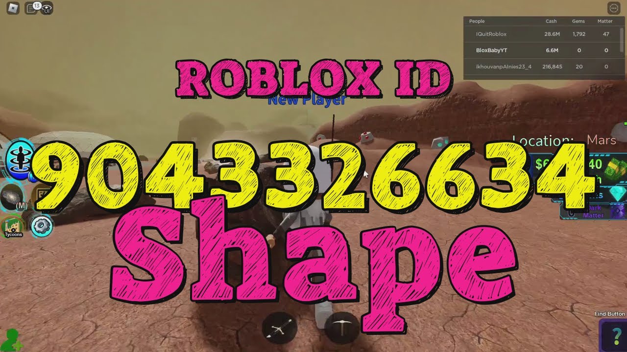 SHAPE Roblox Song Codes - YouTube