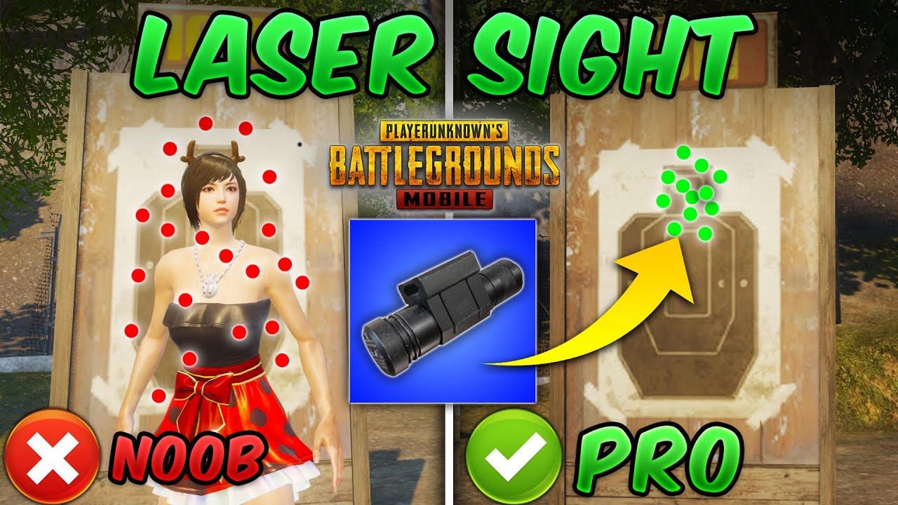 LASER SIGHT Guide/Tutorial (PUBG MOBILE) Tips and Tricks (Hip-Fire ...