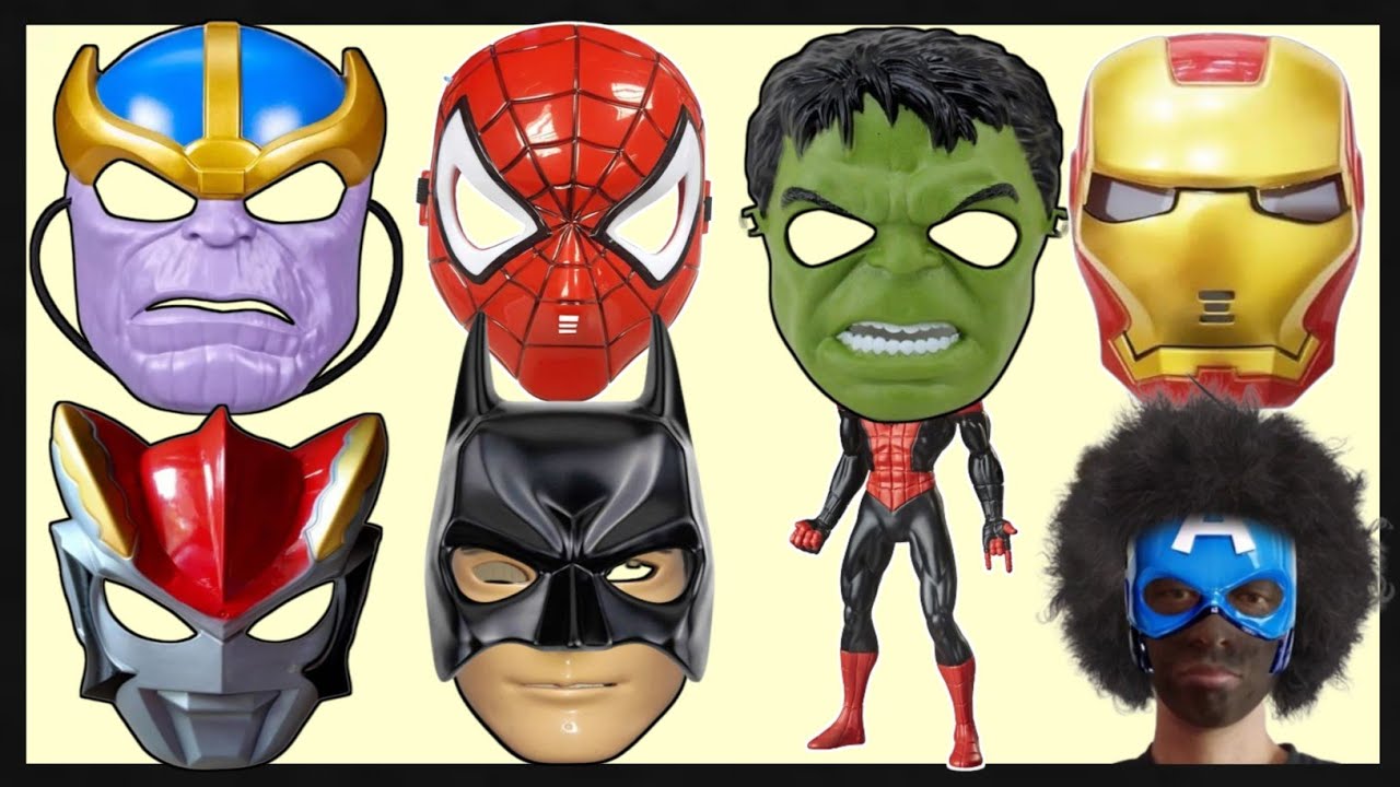 Avengers superhero mask review || Batman, Superman, Spider-Man, Captain ...