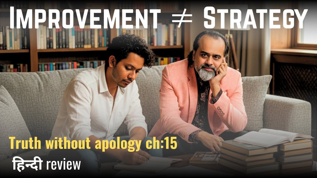 Acharya Prashant:Improvement is not strategy. book review.#acharyaprashant #osho #sadhguru # ...