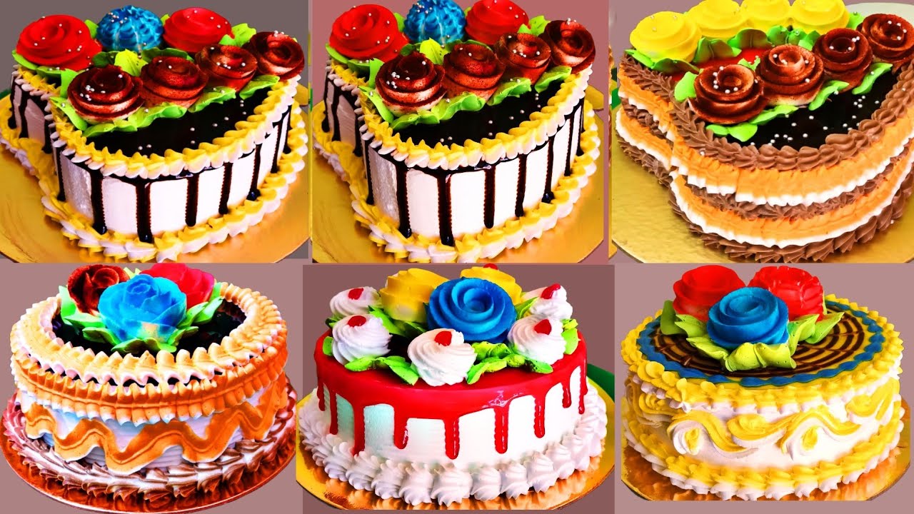 5 Amazing Cake Making Simple Design At home Only Five Minutes 🙌 - YouTube
