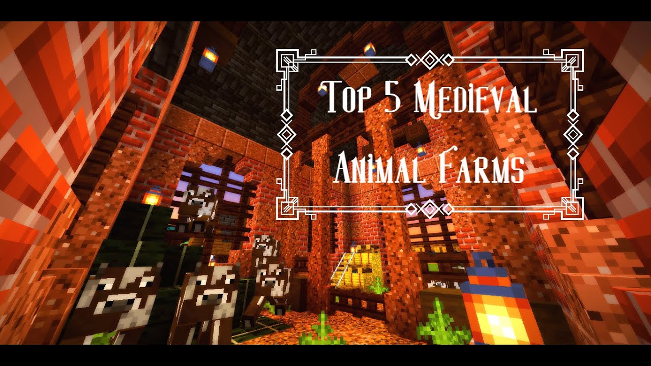 Top 5 Minecraft Medieval Animal Farms - YouTube
