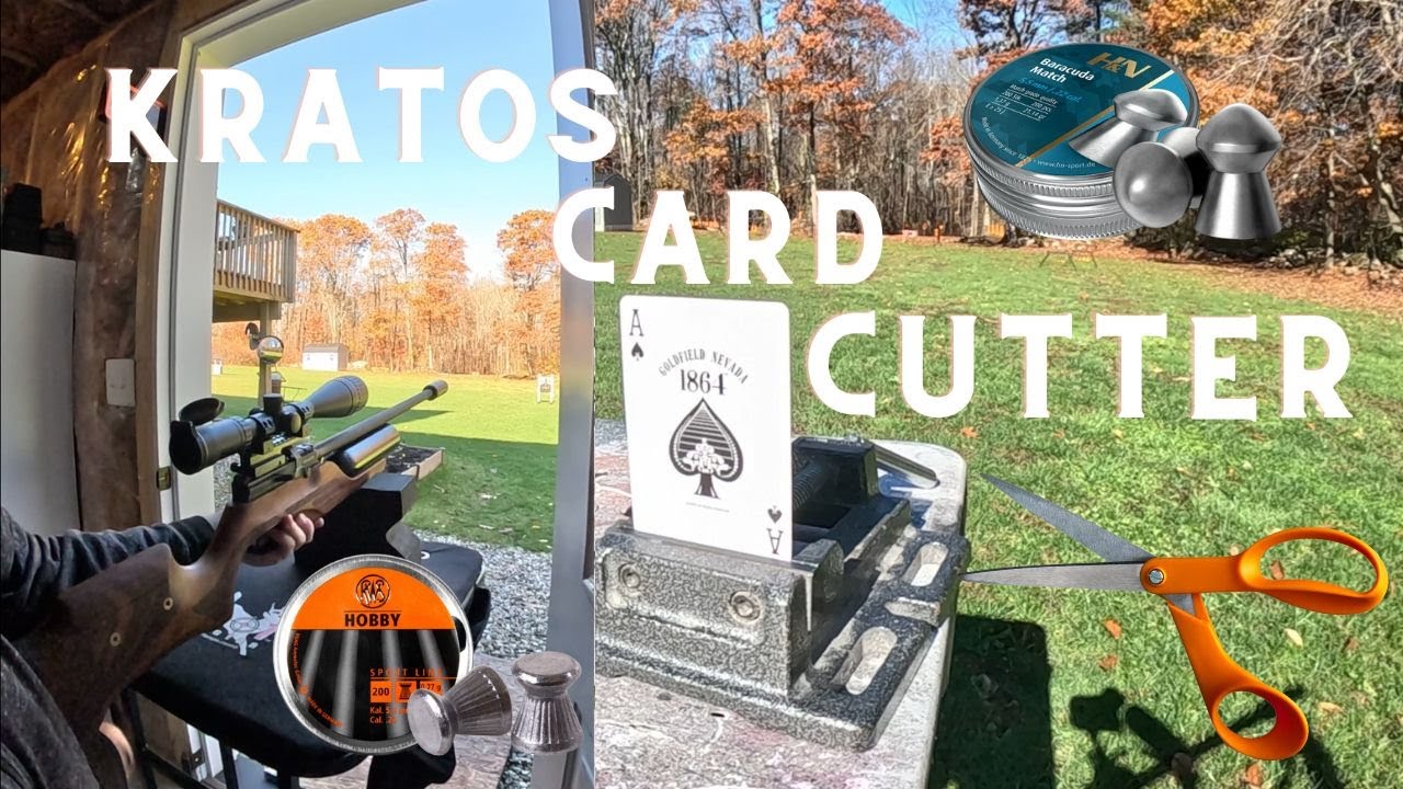 Benjamin Kratos .22 PCP Card Splitting Challenge - YouTube
