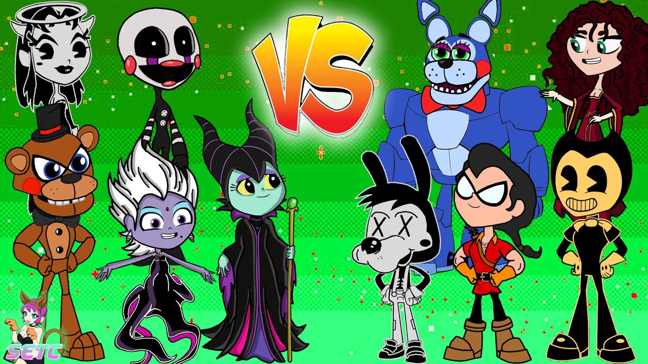 Teen Titans Go! vs. FNAF and Disney Cartoon Character Color Swap - SETC ...