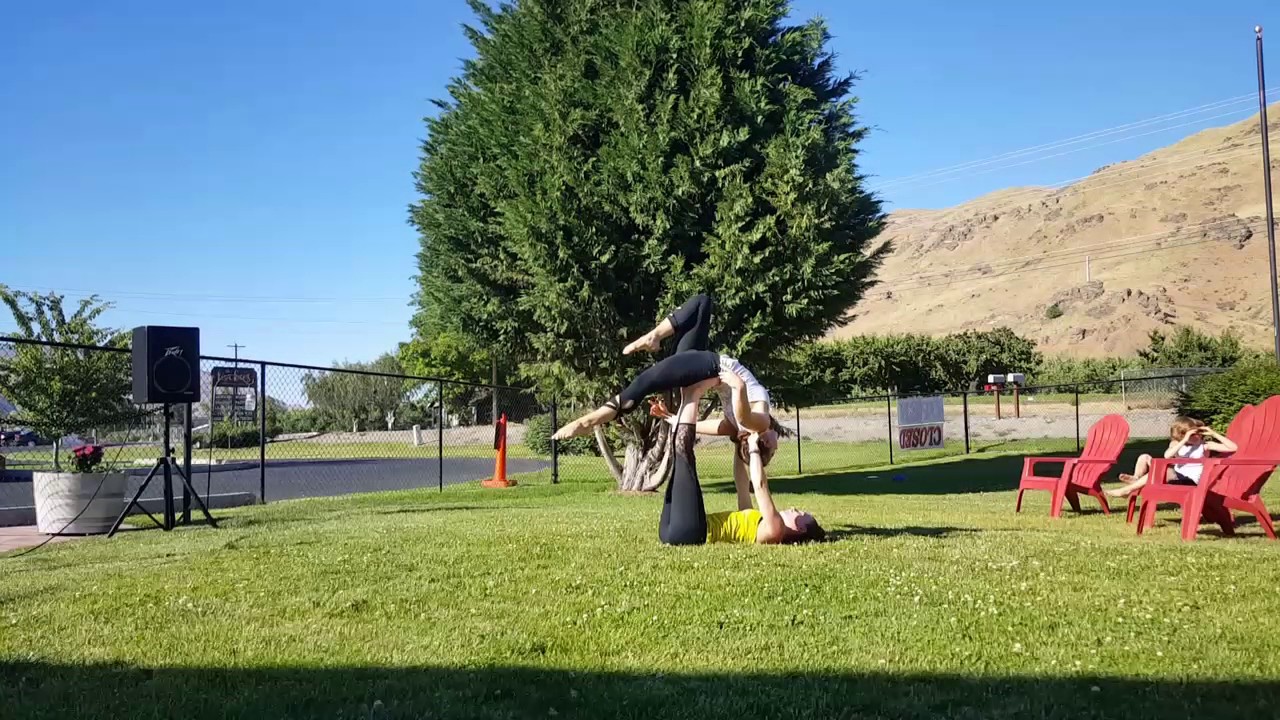 First Acro Performance - Lisa Bee's Talent Show - YouTube