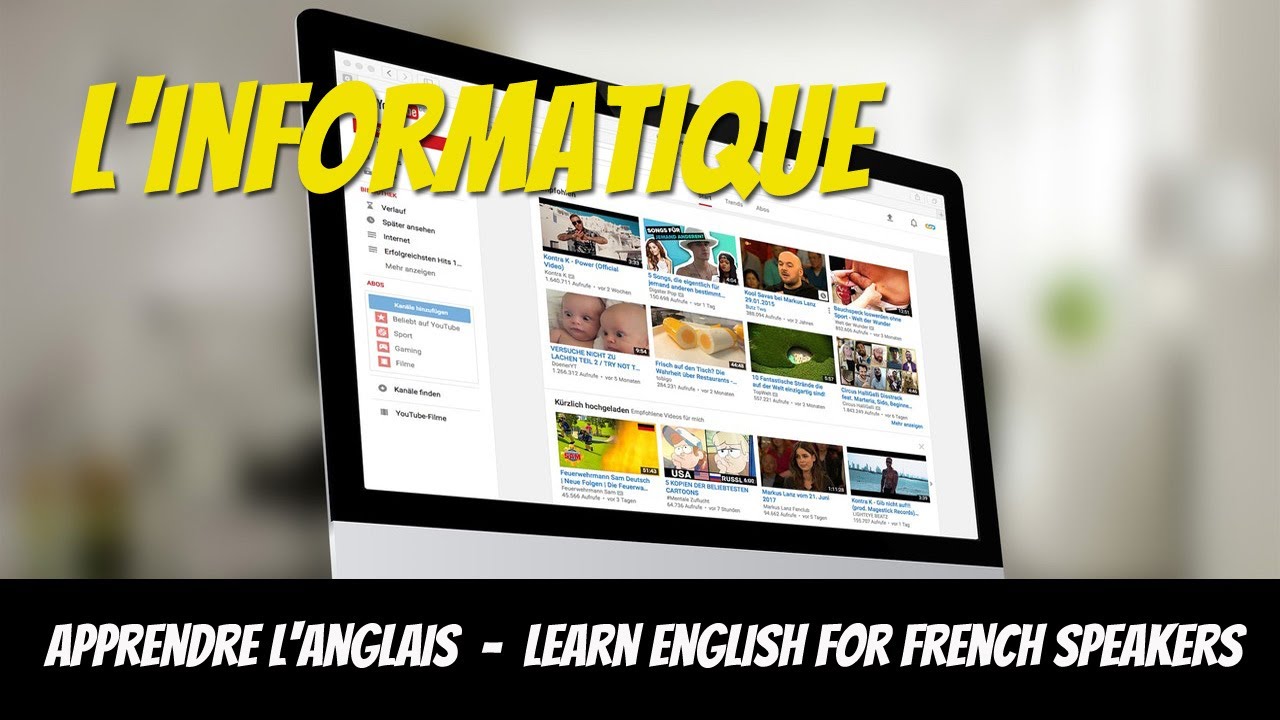Apprendre l'anglais, vocabulaire, L'informatique - YouTube