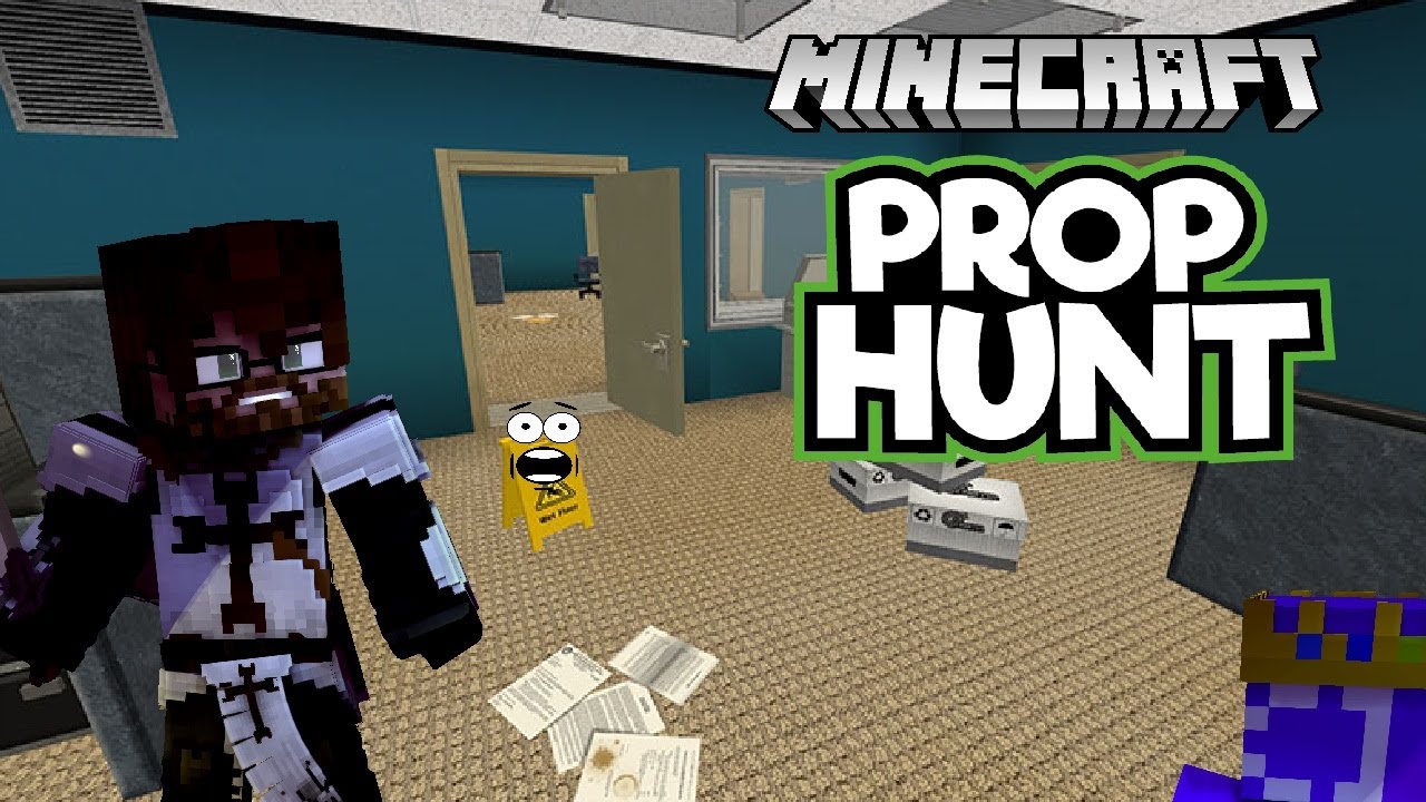 Minecraft - Prop Hunt, Office fun! (Funny Moments) - YouTube