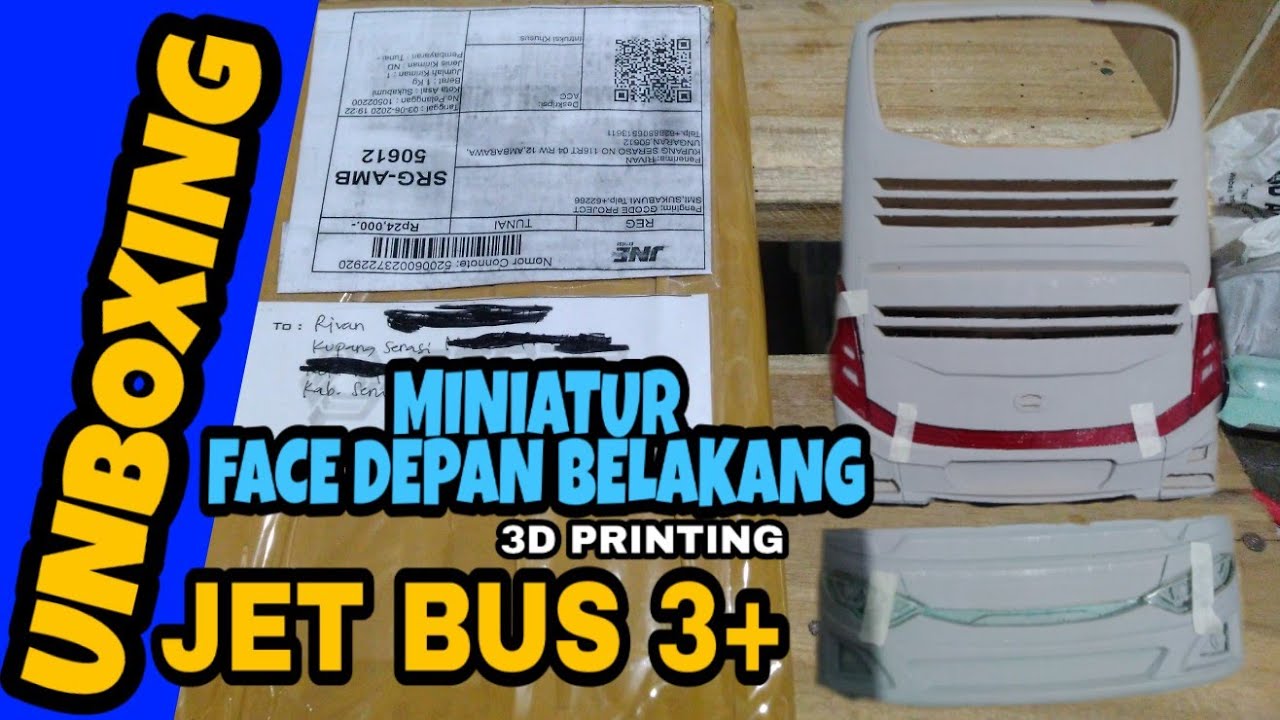 UNBOXING FACE MINIATUR JETBUS 3+ (3D Printing), BANGUN MINIATUR SENDIRI ...