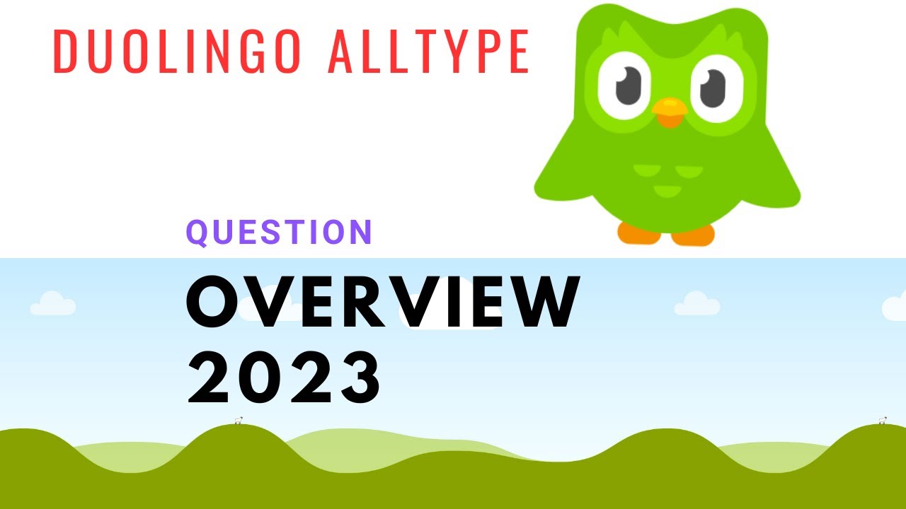 Duolingo All type Question Overview 2023 (with answer)!! #Duolingo (DET ...