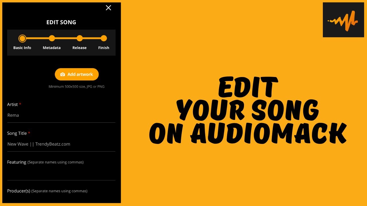 How to Edit Your Song On Audiomack - YouTube