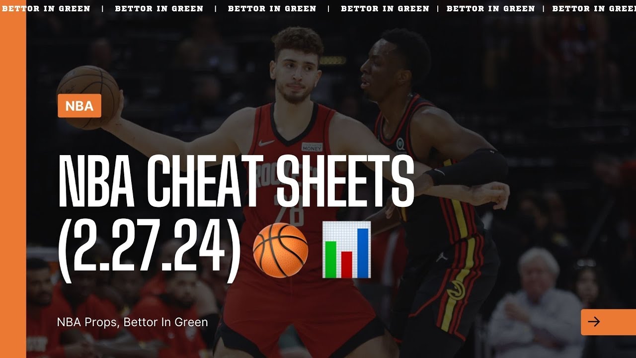 Best NBA Player Props Today 2.27.24 | FREE NBA Cheat Sheets - YouTube