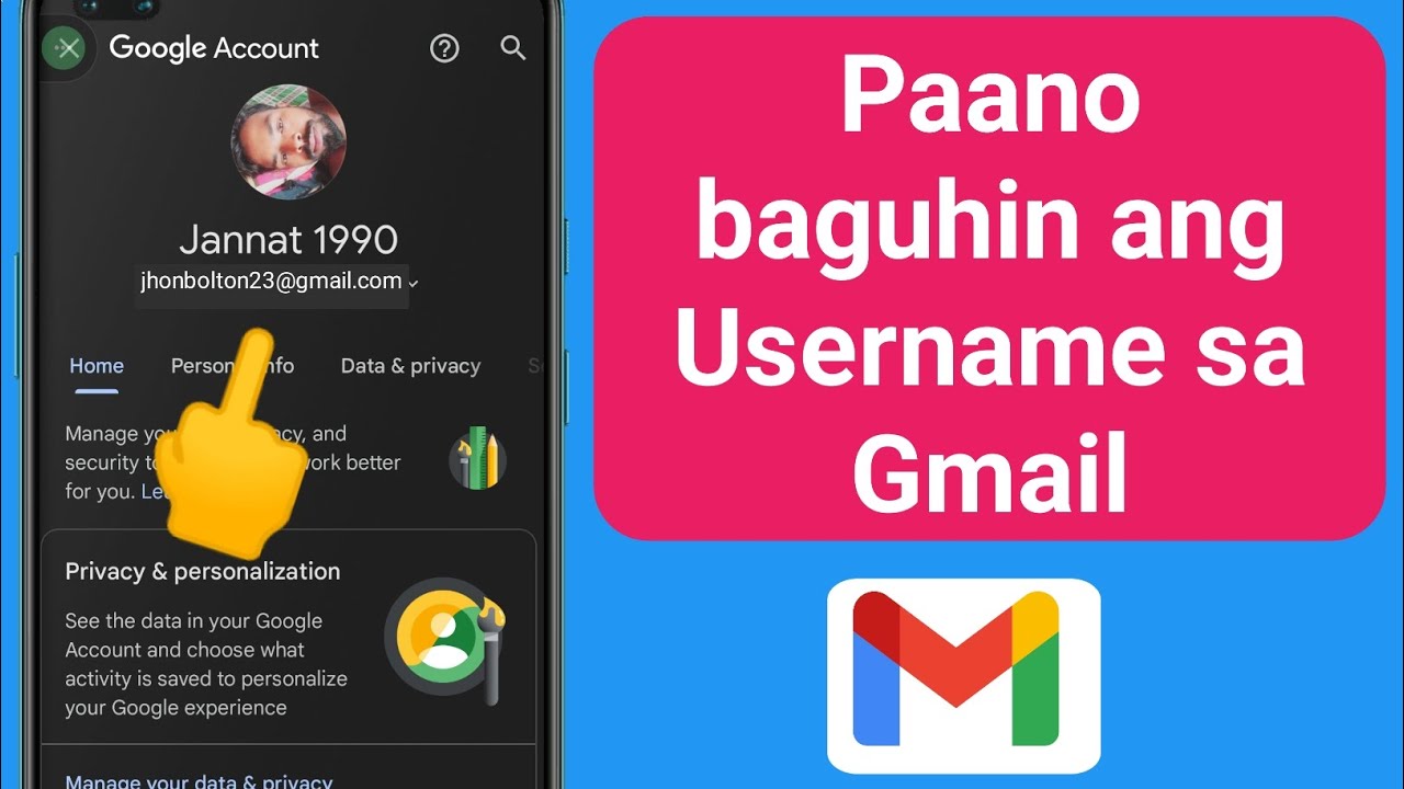 Paano Palitan ang Pangalan ng Gmail Id (2023) | Paano Baguhin ang Display Name sa Gmail - YouTube