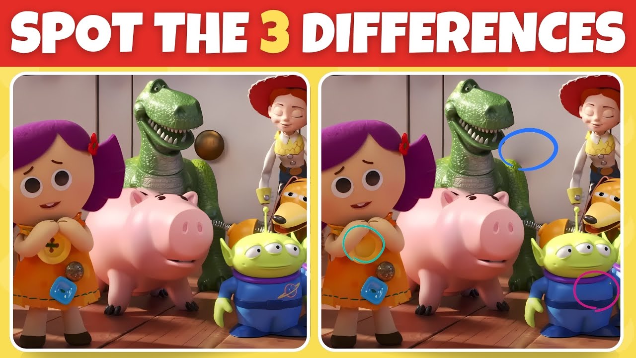 Spot The Difference Toy Story 4 Movie 🎥📀📽 |Bet You Can't Find The ...