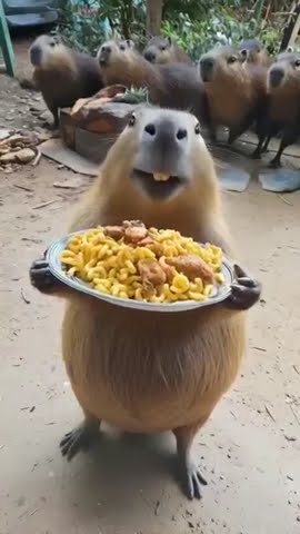 Capybara Chicken Wings Macaroni #dance #ai #edit #foryou #fyp #viral # ...