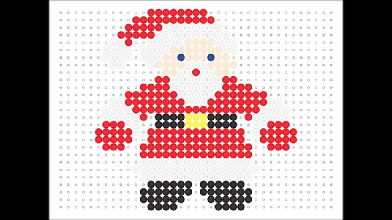 Hama Bead Santa (Christmas Series 3 #8) - YouTube