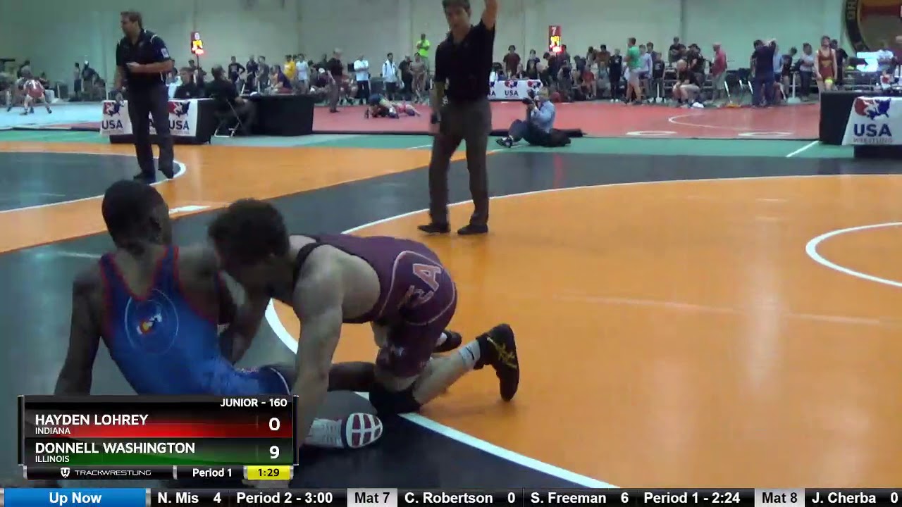 Junior 160 Hayden Lohrey Indiana Vs Donnell Washington Illinois - YouTube