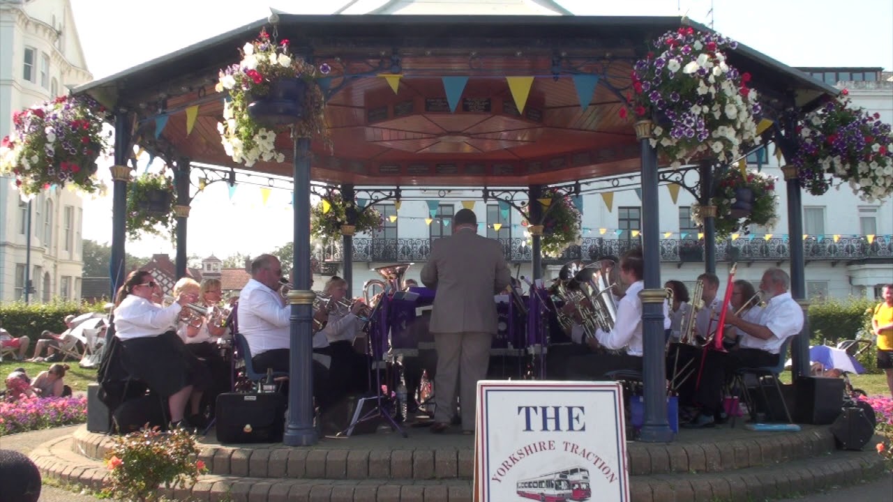 Yorkshire Traction Honley Band playing "Manchester' in Filey Bandstand ...