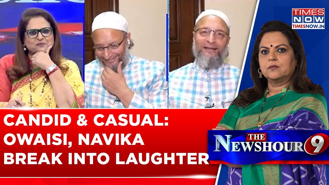 Asaduddin Owaisi & Navika Kumar Share Light-Hearted Moment Mid ...