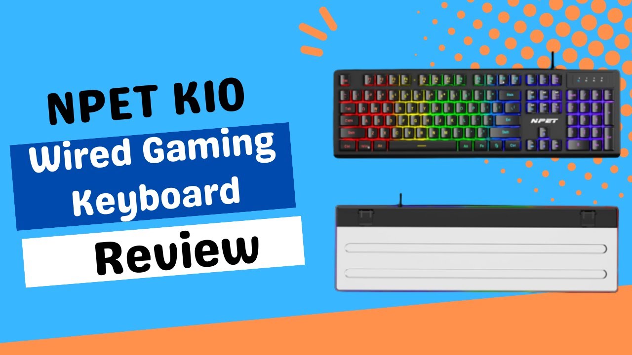 NPET K10 Wired Gaming Keyboard, LED Backlit, Spill-Resistant Design ...