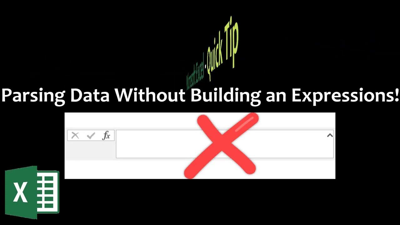 Microsoft Excel Parsing Data Without Formulas Using Autofill Youtube