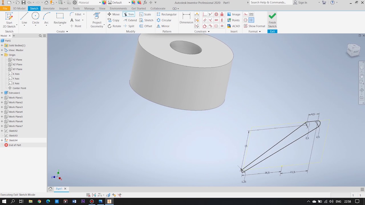 Tutorial design Propeller autodesk inventor 2020 - YouTube