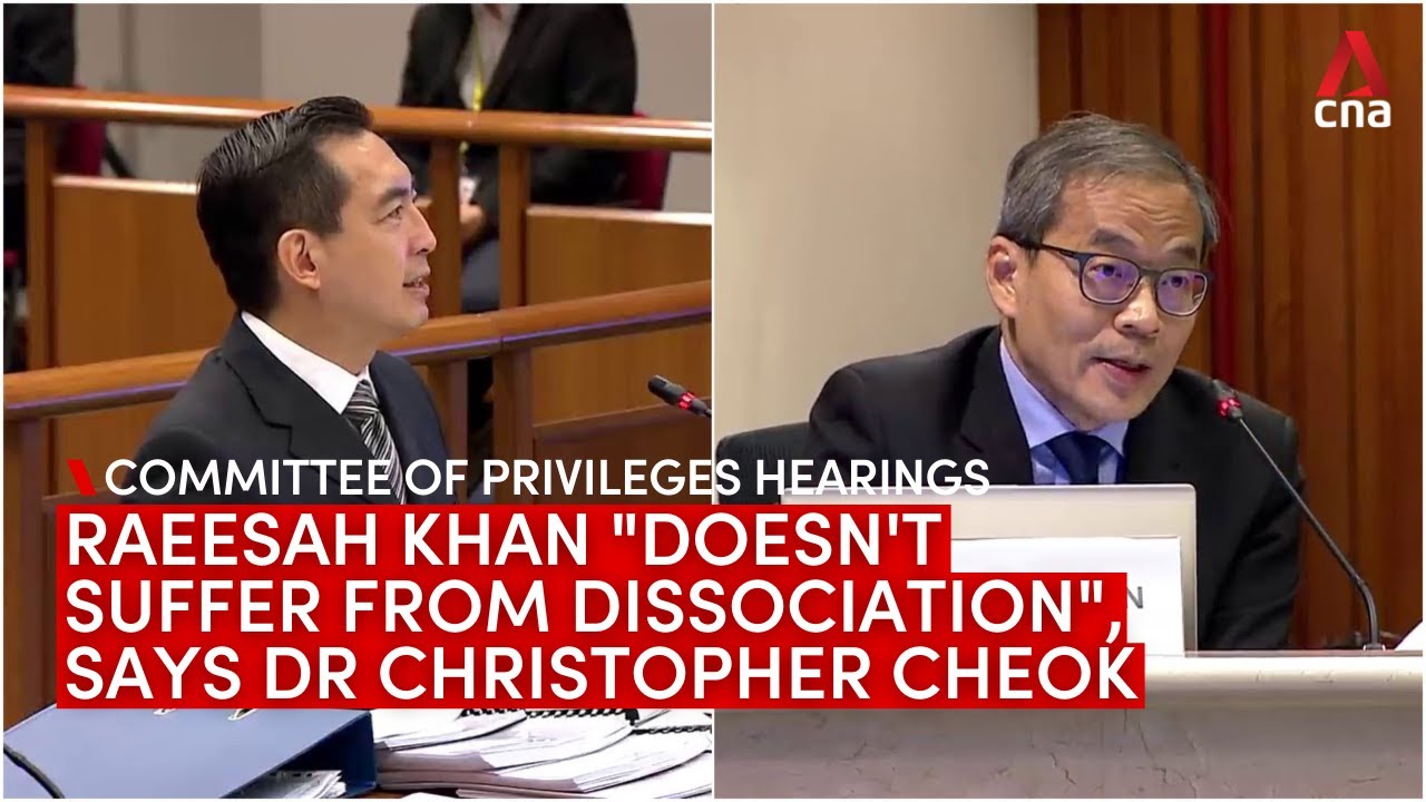Raeesah Khan "doesn't suffer from dissociation": Dr Christopher Cheok ...