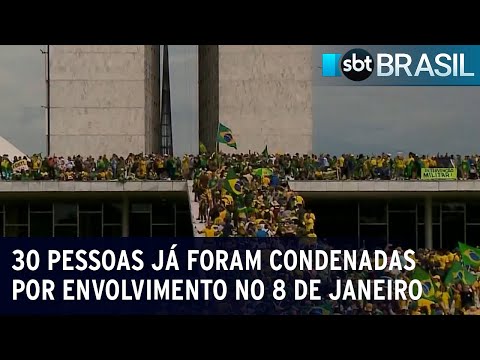Trinta pessoas já foram condenadas por envolvimento no 8 de Janeiro | SBT Brasil (08/01/24)
