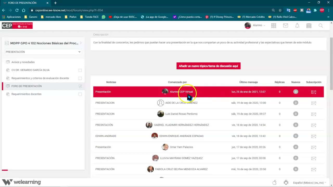 Conoce cómo funcionan los foros en la plataforma de CEP Virtual - YouTube