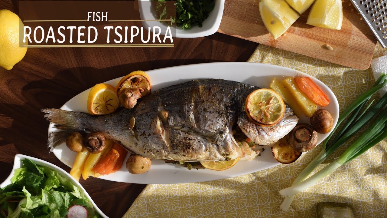 Roasted Sea Fish Tsipura | Go Delicious - YouTube