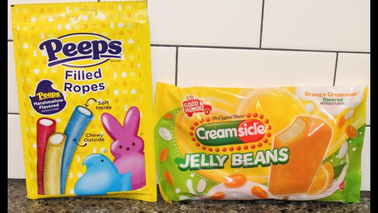 Peeps Filled Ropes & Good Humor Creamsicle Jelly Beans Review - YouTube