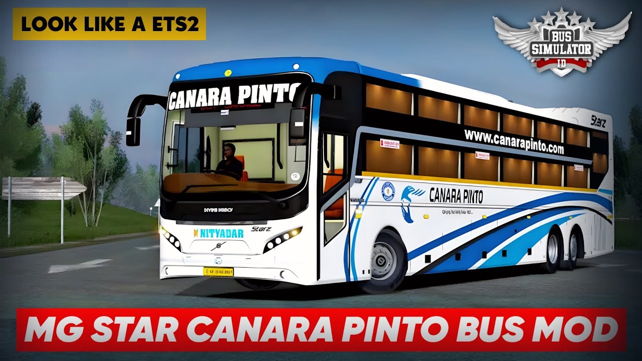 MG STAR CANARA PINTO BUS MOD For Bus Simulator Indonesia || Bussid Mod ...