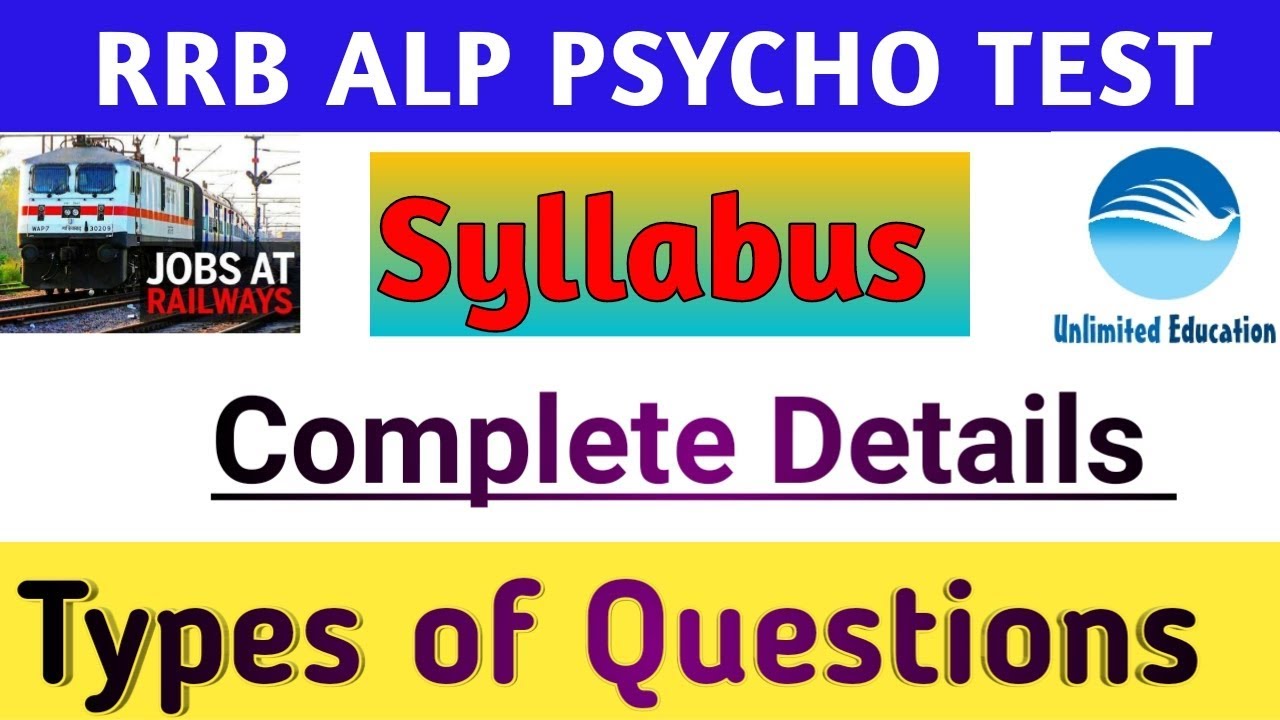 RRB ALP CBT3 PSYCHO TEST By Er. Abhijeet Kumar | PSYCHO TEST SYLLABUS ...