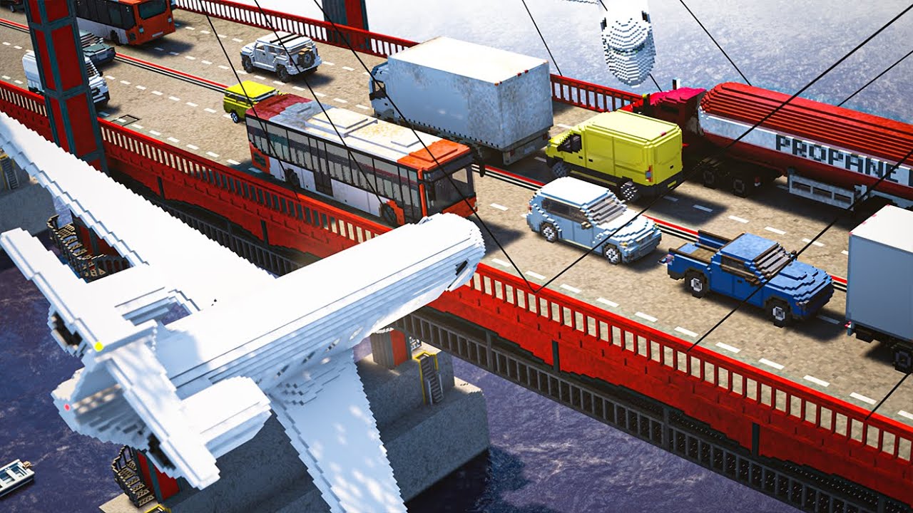 Plane vs Bridge with Traffic | Teardown - YouTube