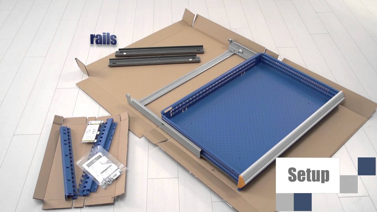 Installing drawers in Spider shelving Youtube - YouTube