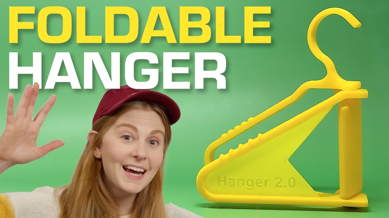 We Solved Simone Giertz's Problem | 3D Printed Folding Hanger - YouTube