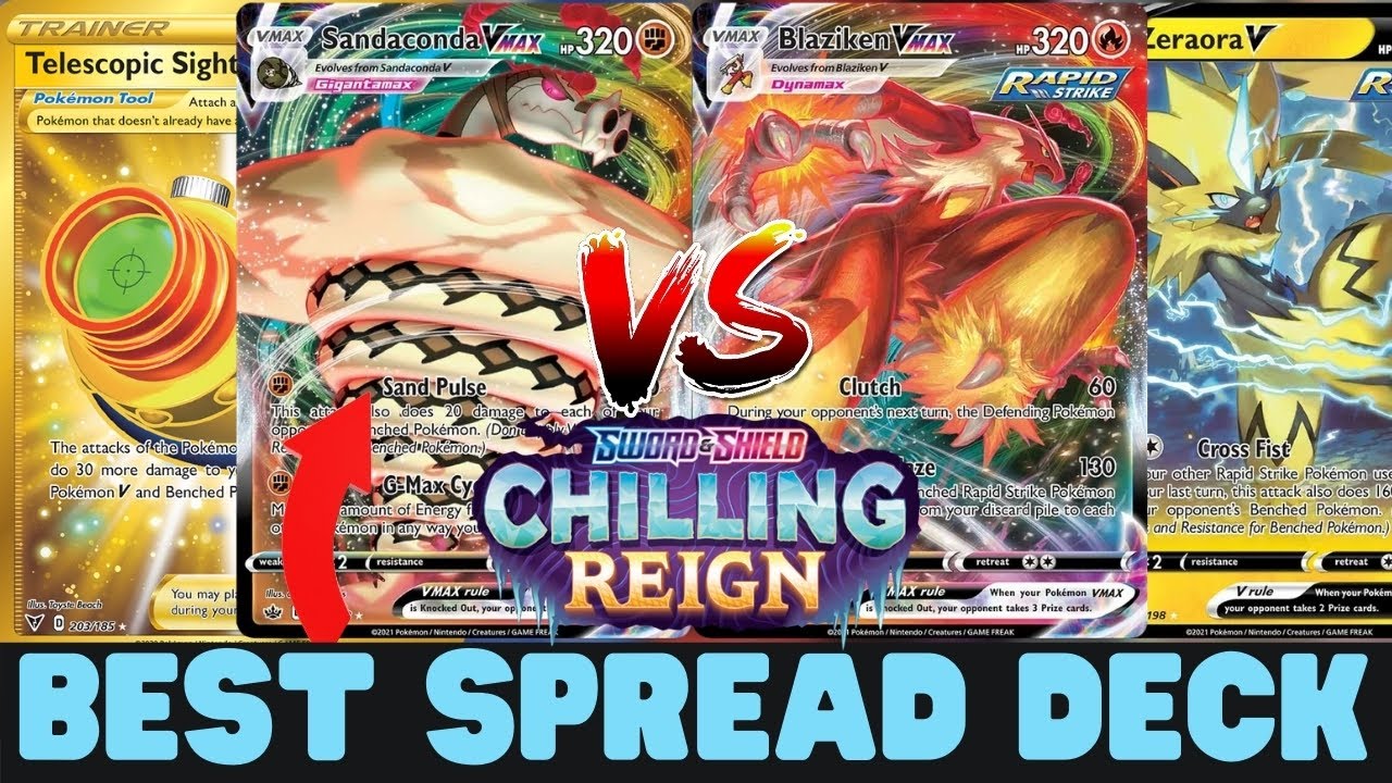BEST BENCH WIPER! Sandaconda VMAX VS Blaziken VMAX Zeraora V! Chilling ...