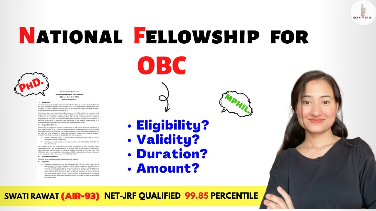 NFOBC 2022 || National Fellowship for Other Backward Classes - YouTube
