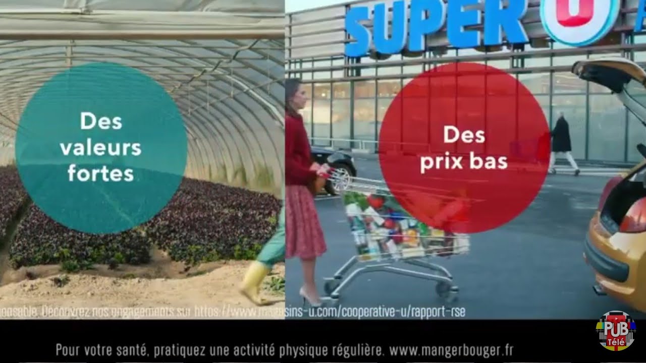Super U "des valeurs fortes - des prix bas" Pub 45s - YouTube