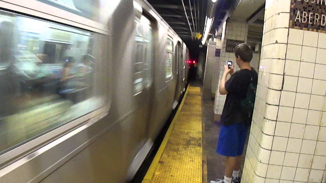 R160 L Train Leaving Bushwick Avenue-Aberdeen Street. - YouTube