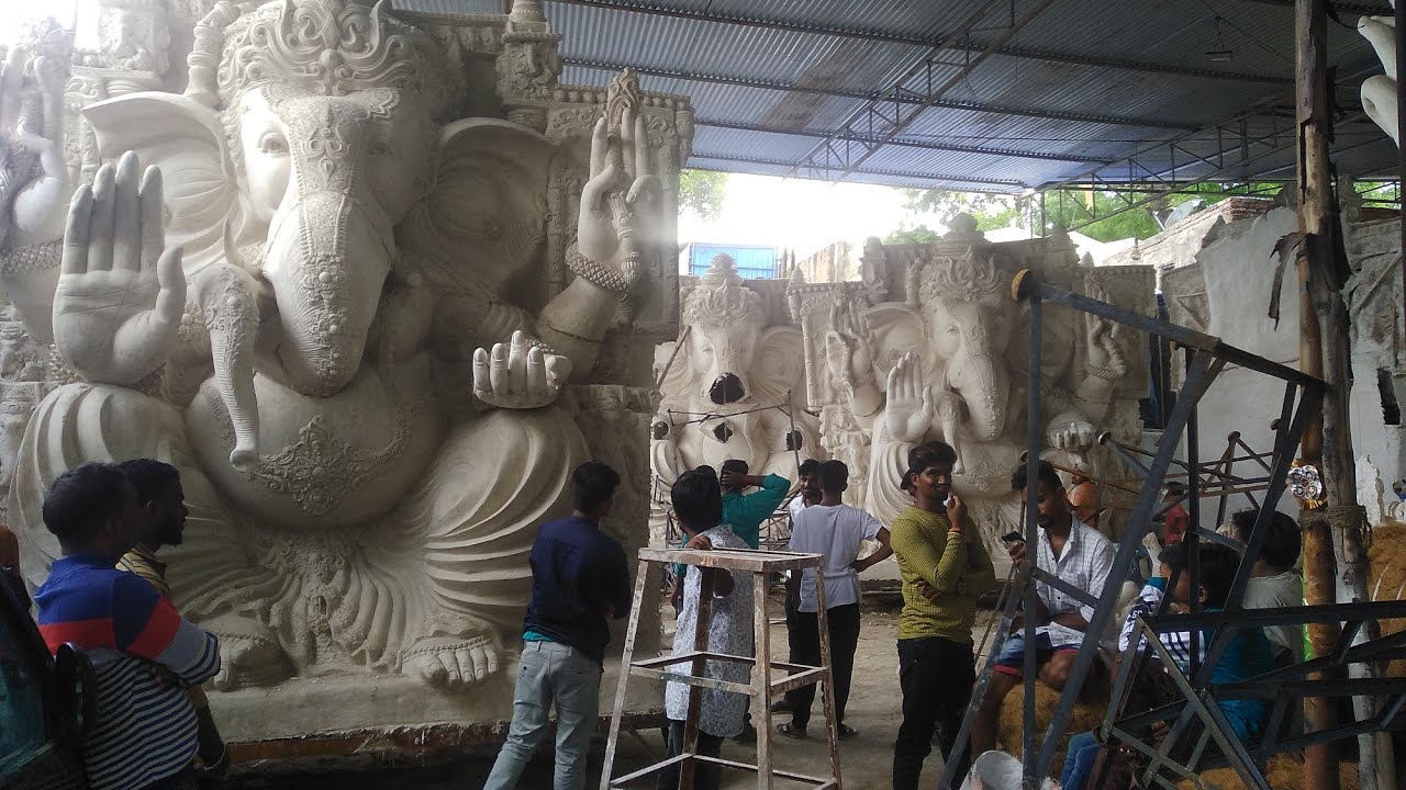 #Dhoolpet ganesh idols 2019|| Dhoolpet ganesh idols making 2019 part 1 ...