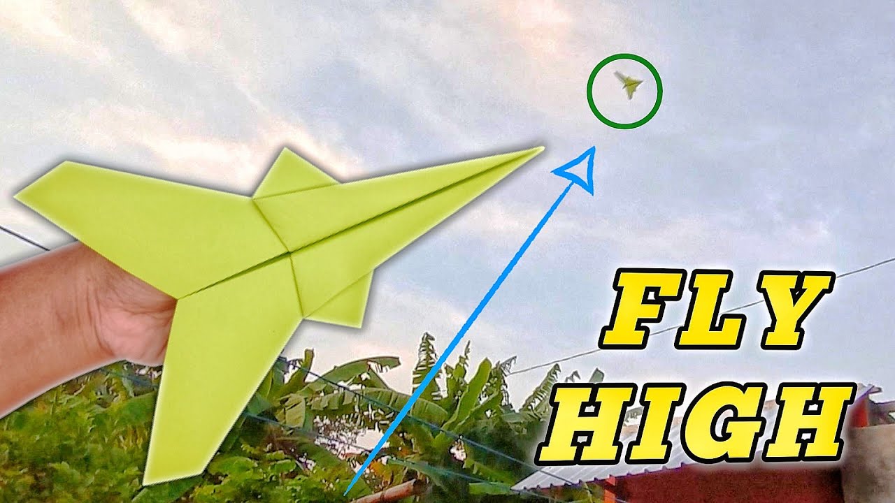 How To Make a Paper Airplane that Flies Far 100 feet | Paper Rocket ...