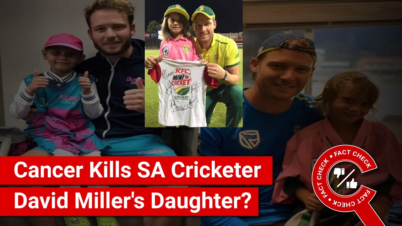 FACT CHECK: South African Cricketer David Miller's Daughter Dies of ...